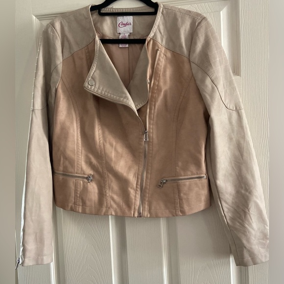 Candie's | Jackets & Coats | Candies Faux Leather Moto Jacket Size L ...
